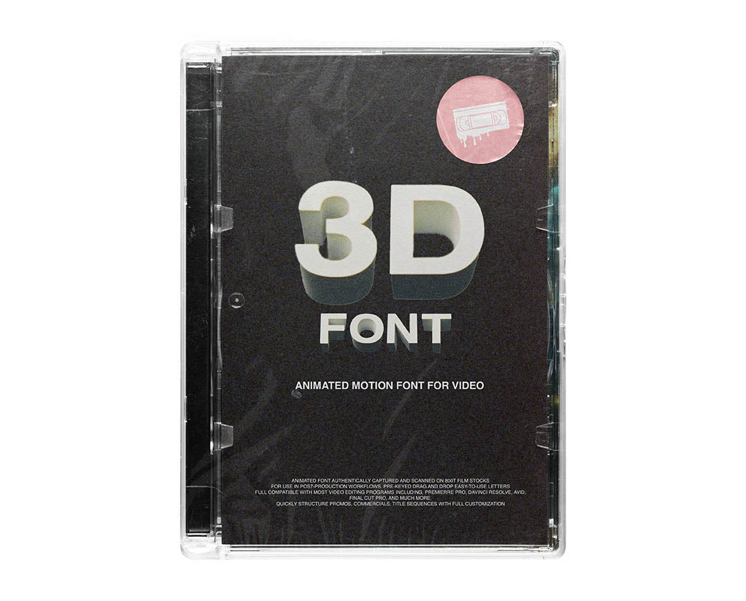 3D FONT - Animated Gritty Font Pack – Video Milkshake